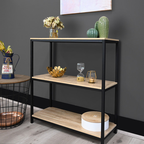 York street Rome 3 Tier Industrial Storage Bookshelf Temple Webster